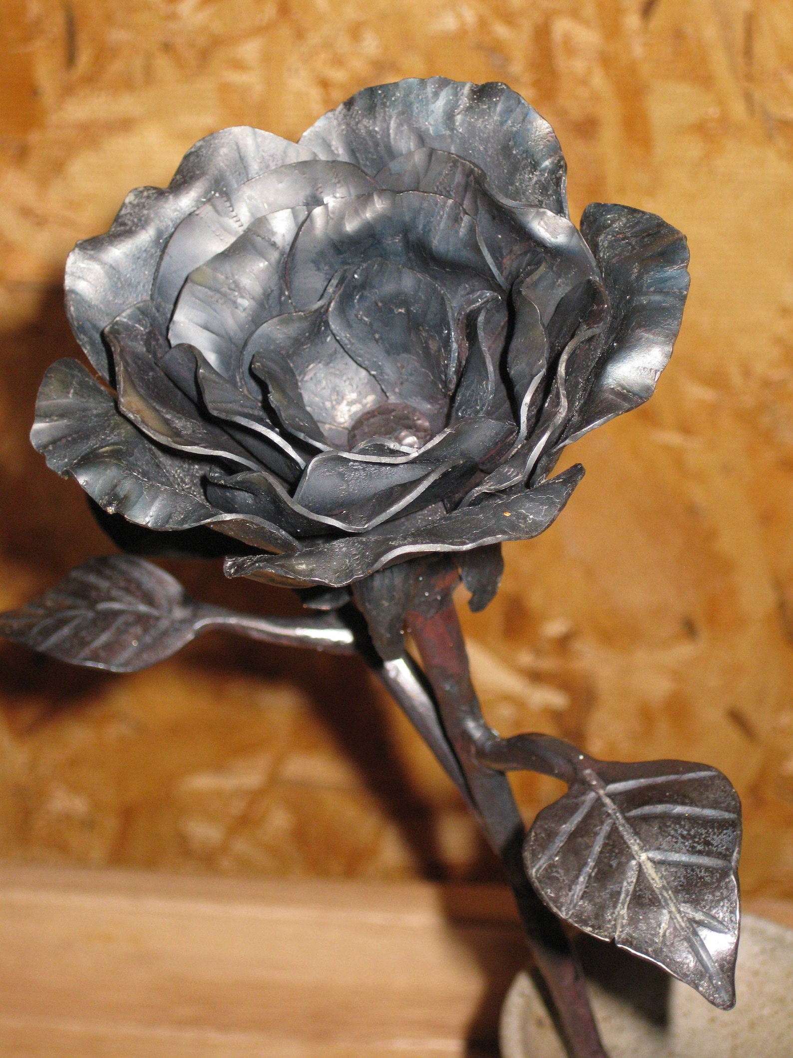 Hand Forged Steel Rose Blacksmith Flower - Etsy