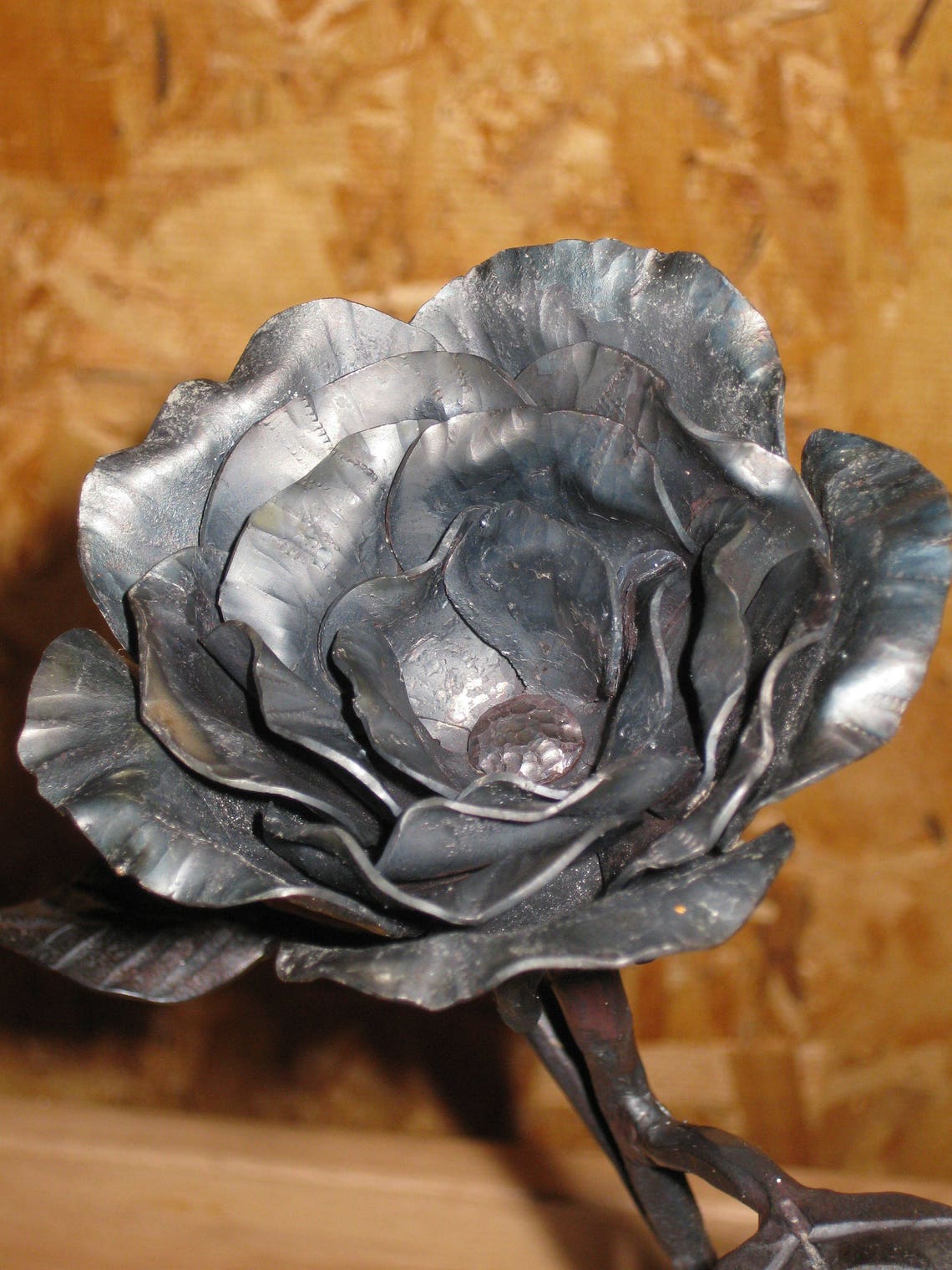Hand Forged Steel Rose Blacksmith Flower - Etsy