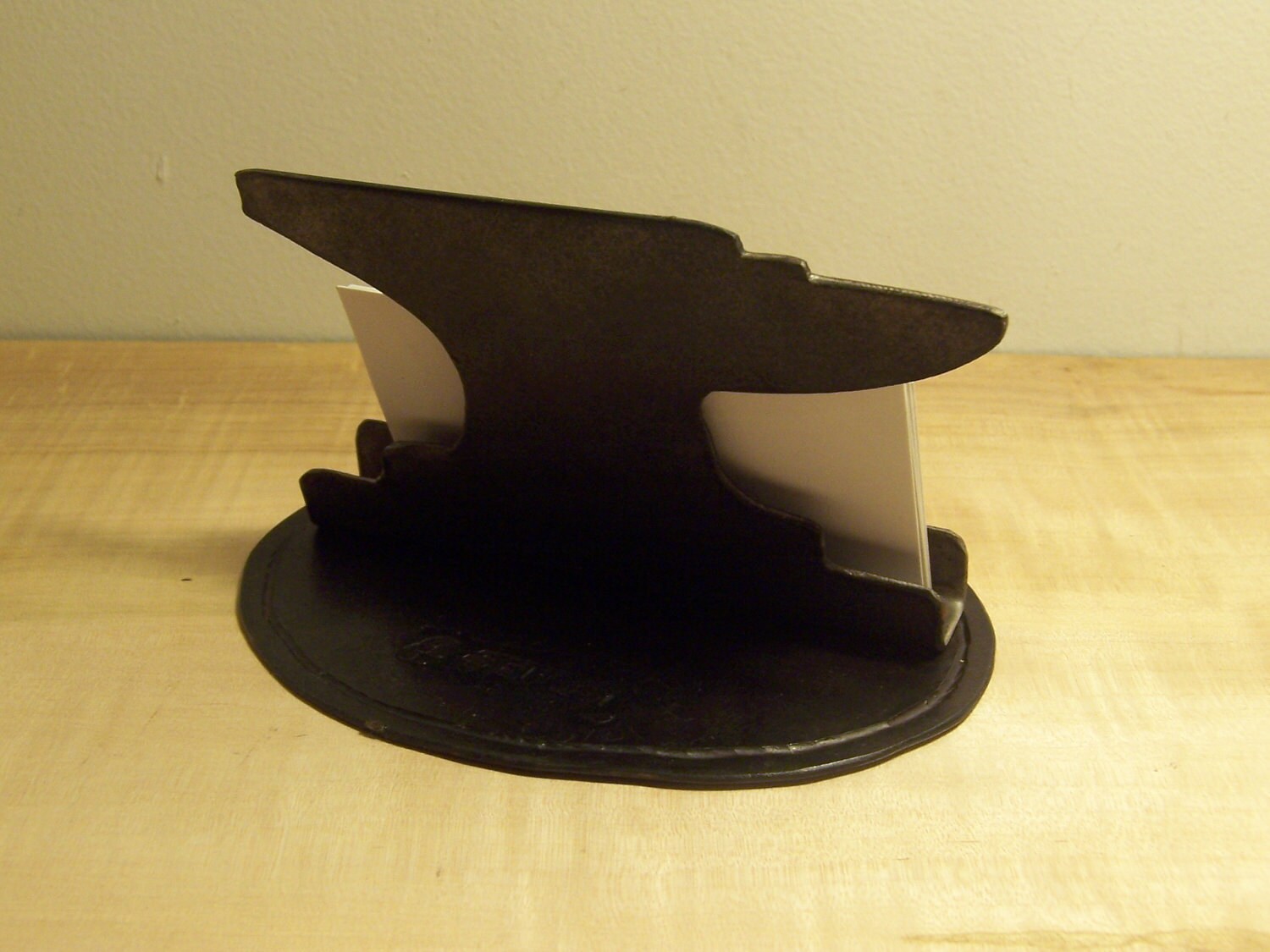 Blacksmith anvil business card holder ironwork | Etsy