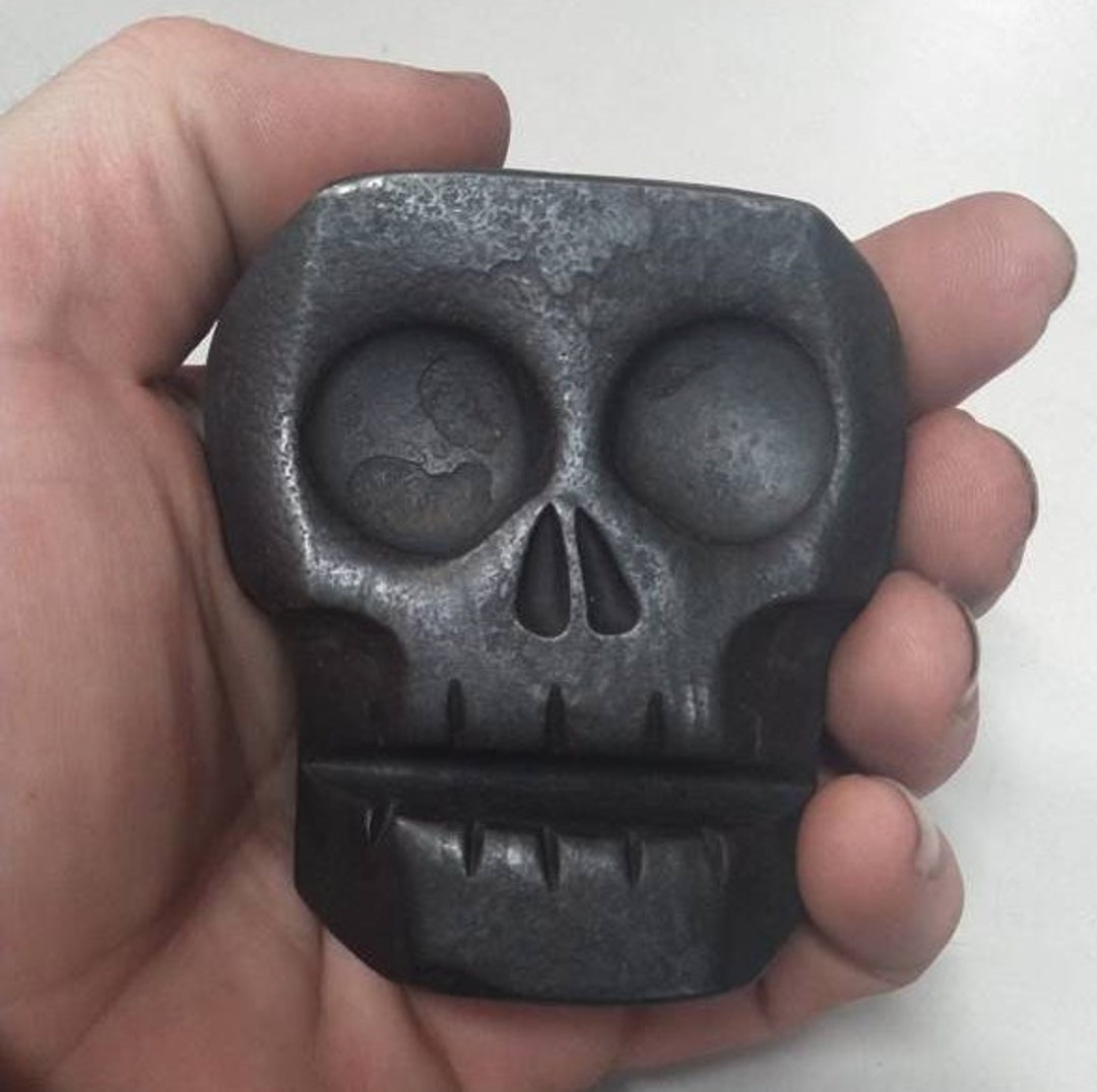 Forged Steel Skull - Etsy