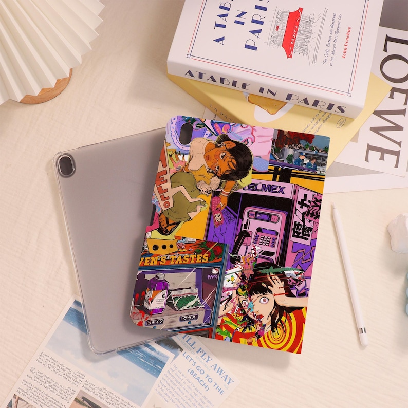 Anime Girl Custom iPad Case With Apple Pencil Holder,ipad Pro 13/12/11 ...