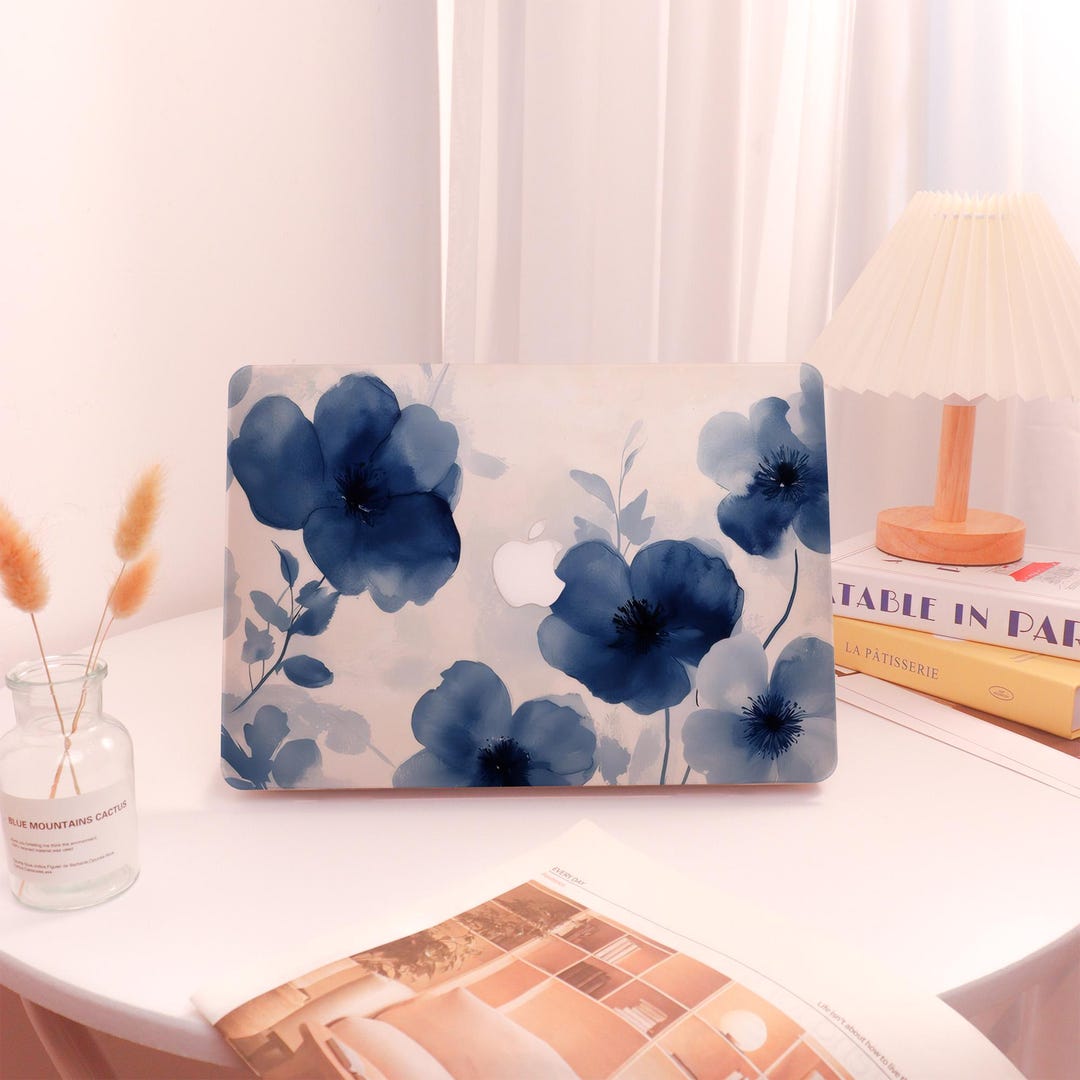 Ink on Paper Flower Custom MacBook Case, MacBook Pro 16/14 2024 ...