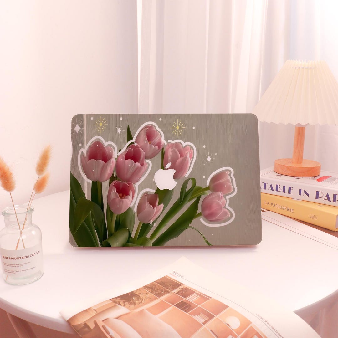 Blooming Tulips Custom MacBook Case, MacBook Pro 16/14 2024, MacBook ...