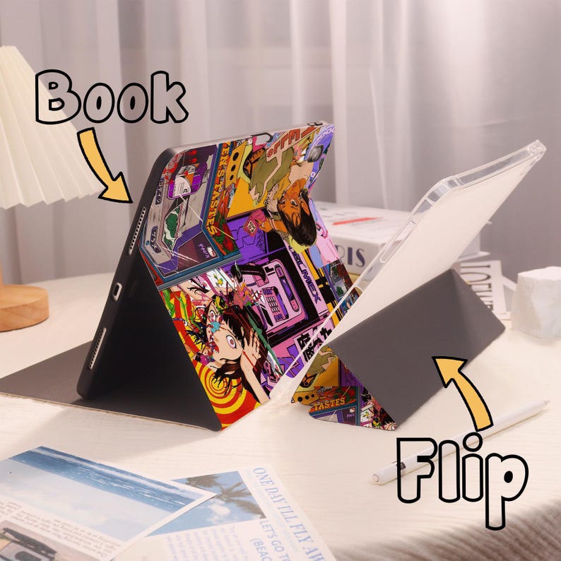 Anime Girl Custom iPad Case With Apple Pencil Holder,ipad Pro 13/12/11 ...