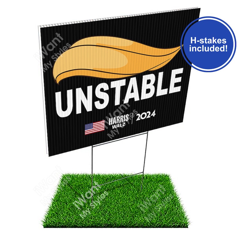 Letrero para jardín de Trump Harris Walz 2024 inestable de 18 x 24, de ...