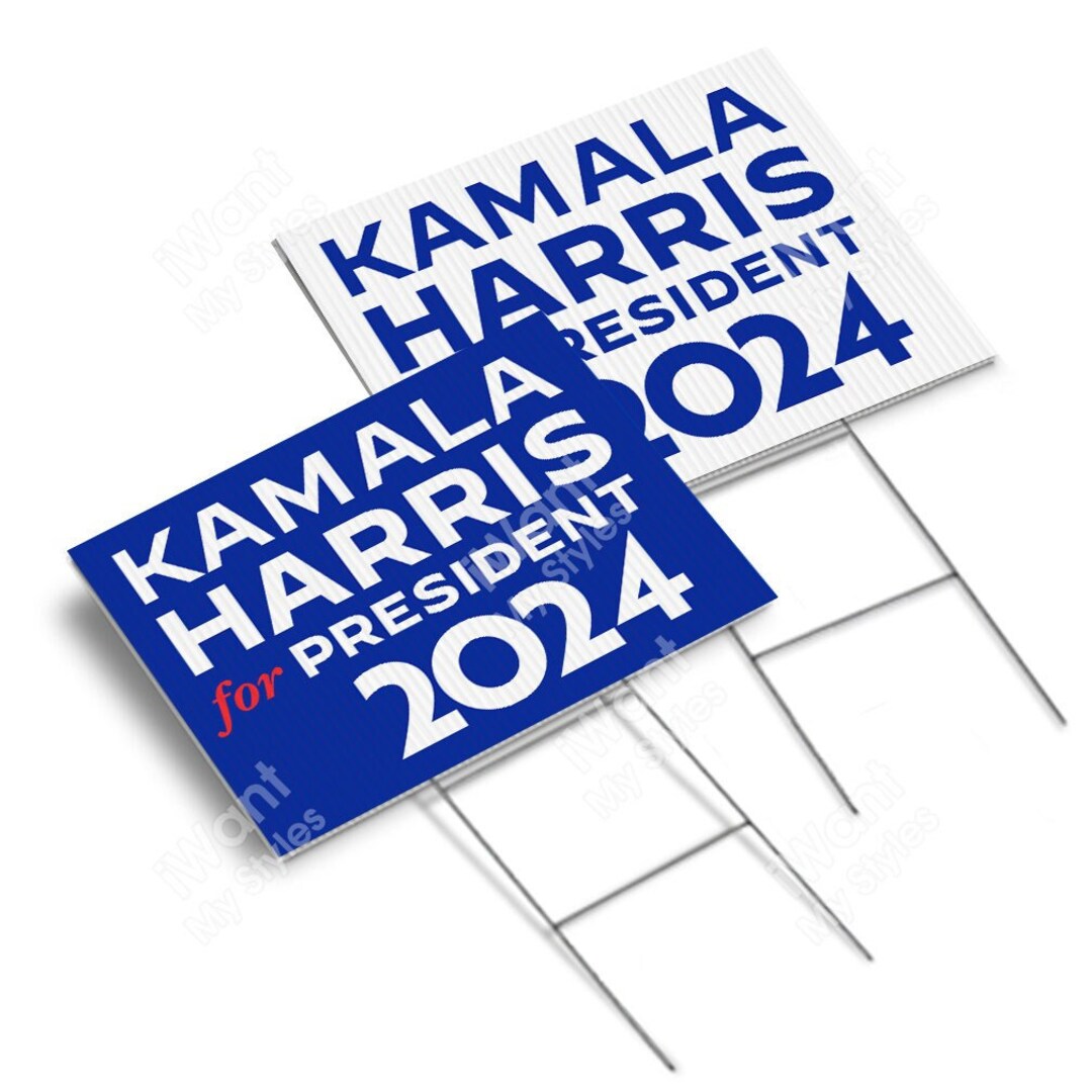 Kamala Harris for President 2024 Yard Sign 18x24, 2 Sided, Democratic ...