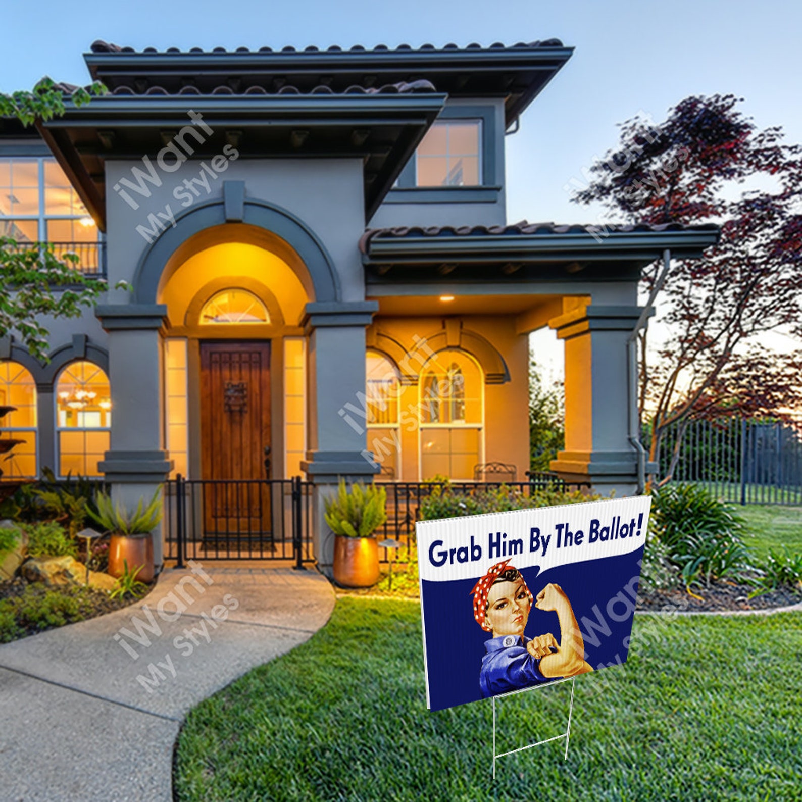 Grab Him by the Ballot Yard Sign 18x24 2 Sided Anti Trump - Etsy