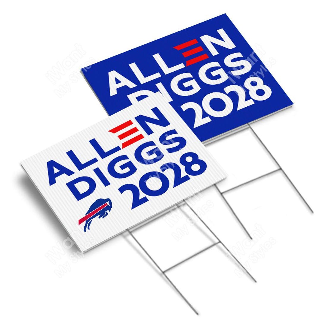 Allen Diggs 2028 Yard Sign 18”x24”, 2 Sided, Fun Lawn Sign ...