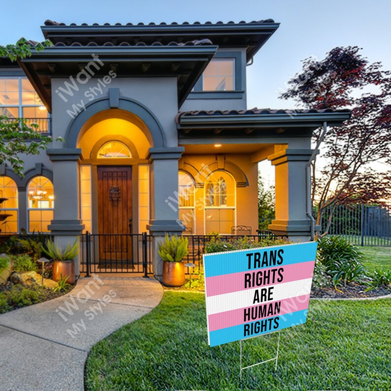 Trans Rights Are Human Rights Yard Sign 18x24 2 Sided | Etsy