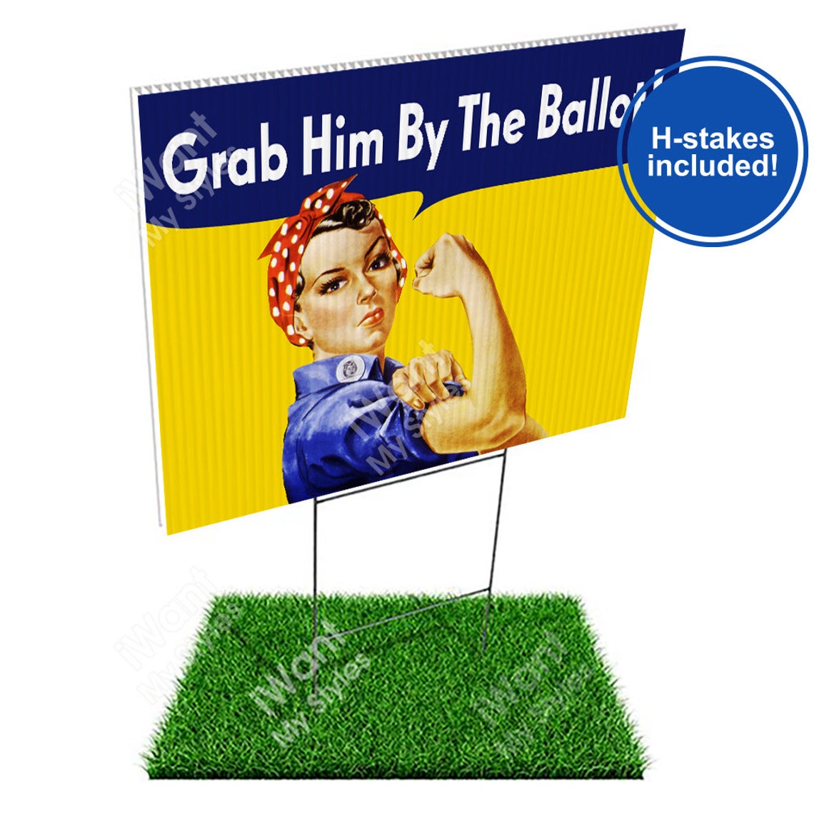 Grab Him by the Ballot Yard Sign 18x24 2 Sided Anti Trump - Etsy