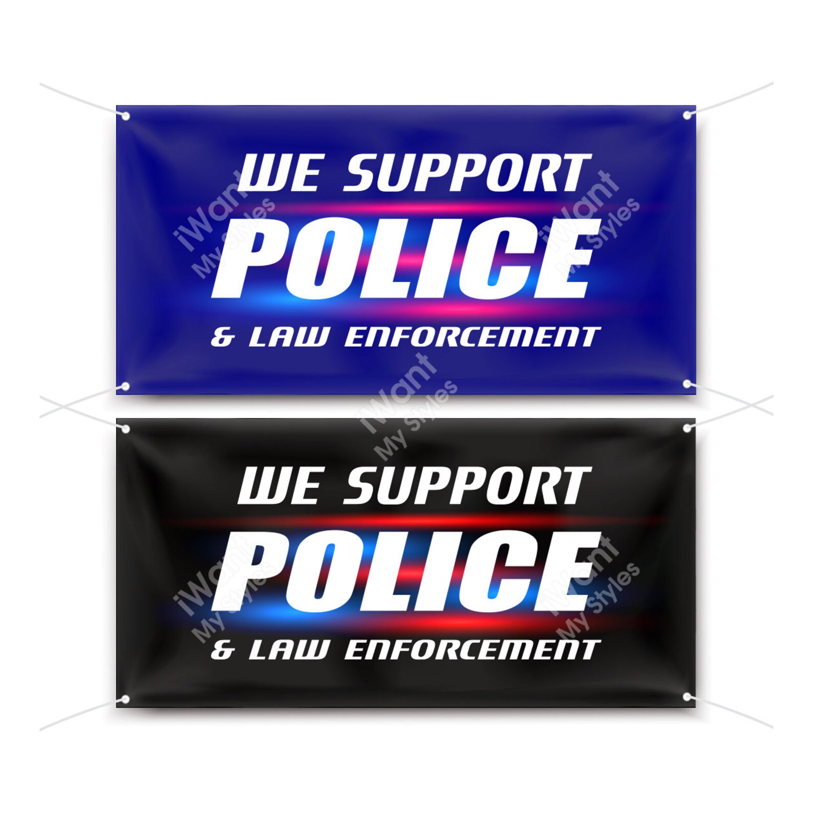 We Support Police & Law Enforcement Banner Vinyl Banner - Etsy