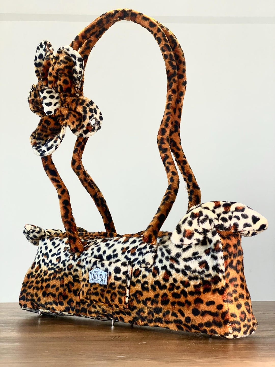 Leopard Print Faux Fur Baguette Bag – Trendy Statement Shoulder Bag ...