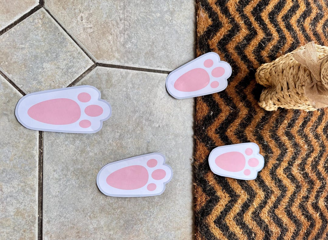 Printable Easter Bunny Paw Prints – Instant Download for Easter Egg ...