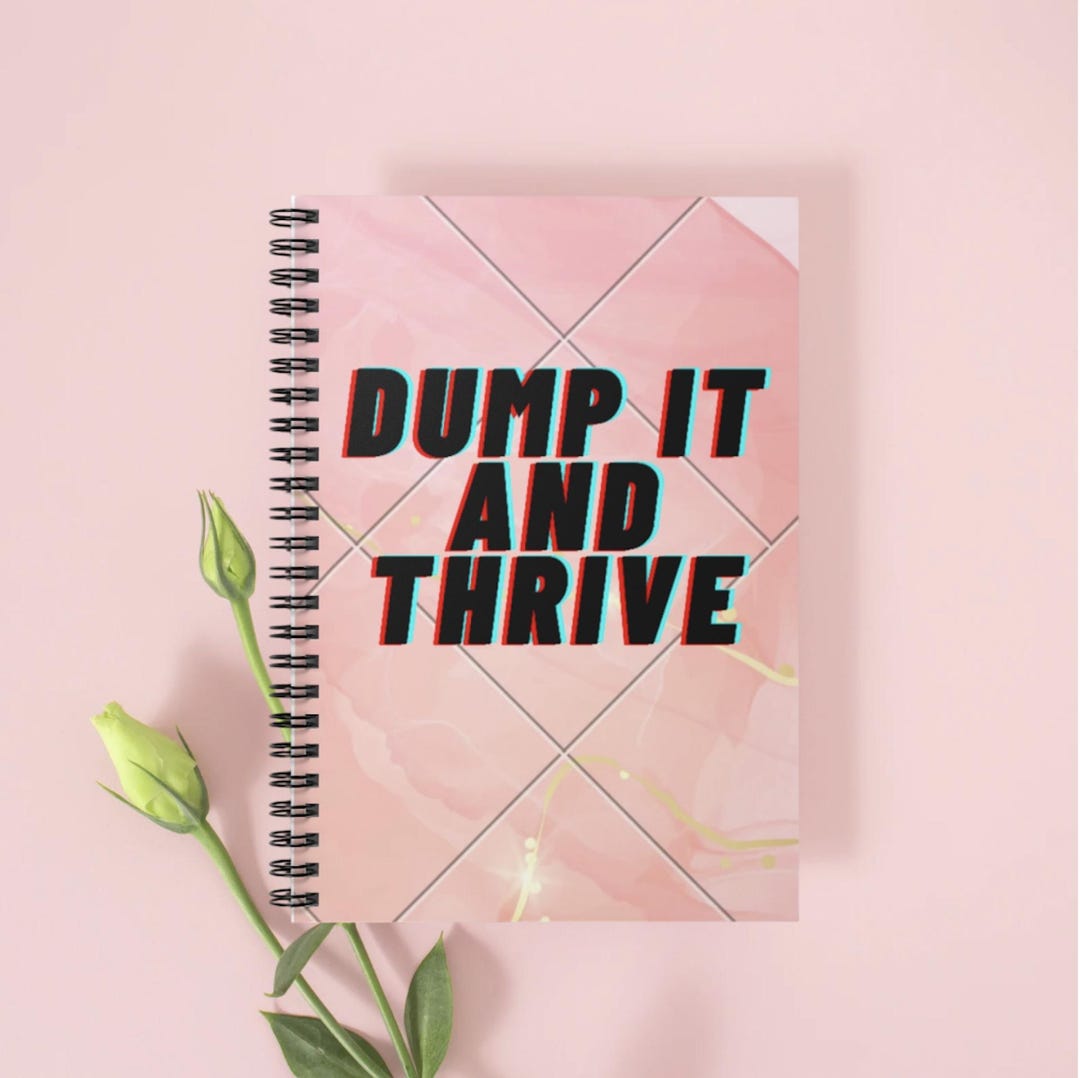 Dump It and Thrive Journal - Spiral Notebook for Self-reflection, Brain ...