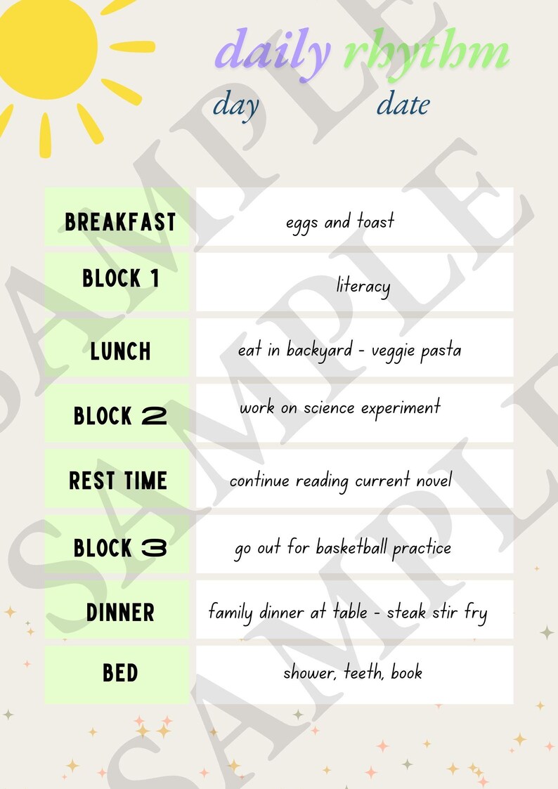 Homeschool Planner, Printable, Daily & Weekly Schedule, Yearly Goals ...