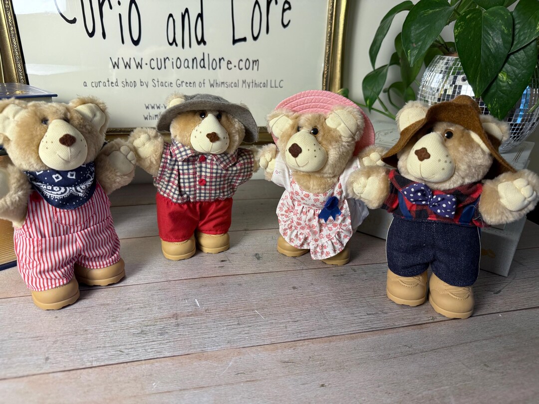 Vintage Wendy's Furskins Bears Set | 1980s Fast Food Toy Bundle - Etsy