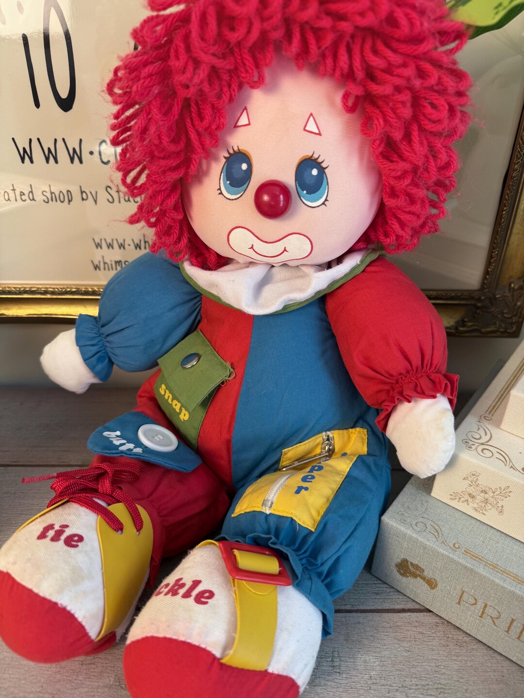 Vintage 1983 Amtoy "learn to Dress" Clown Doll - Sensory Activity Toy ...