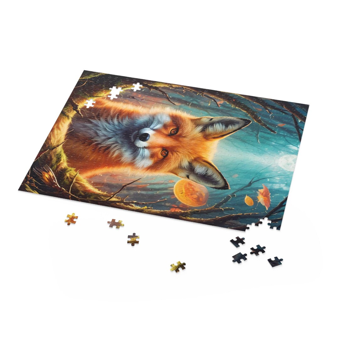 Jigsawpuzzle [staring Fox] (120, 252, 500-piece) - Etsy