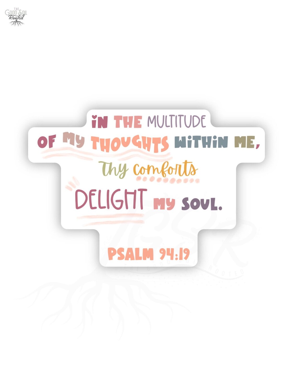 Psalm 94:19 Sticker | Scriptures for Anxiety | Christian Faith Laptop ...