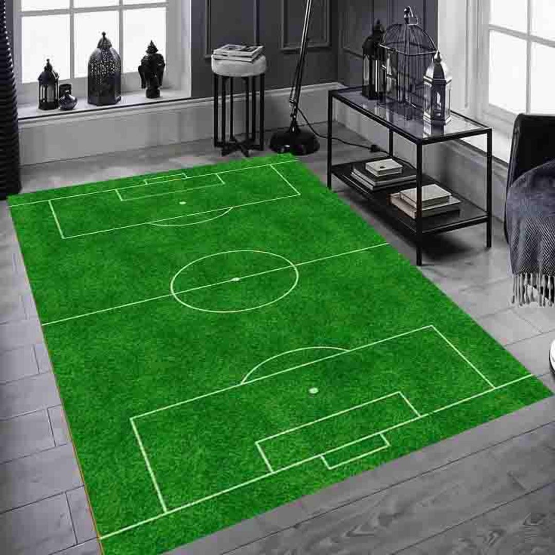 Football Rug, Soccer Field, Decor Carpet, Sport Rug, Play Mat, Football ...