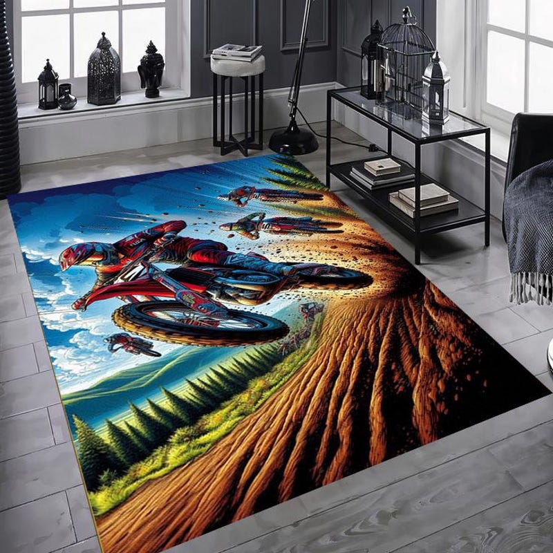 Motorcycle Rug - Etsy