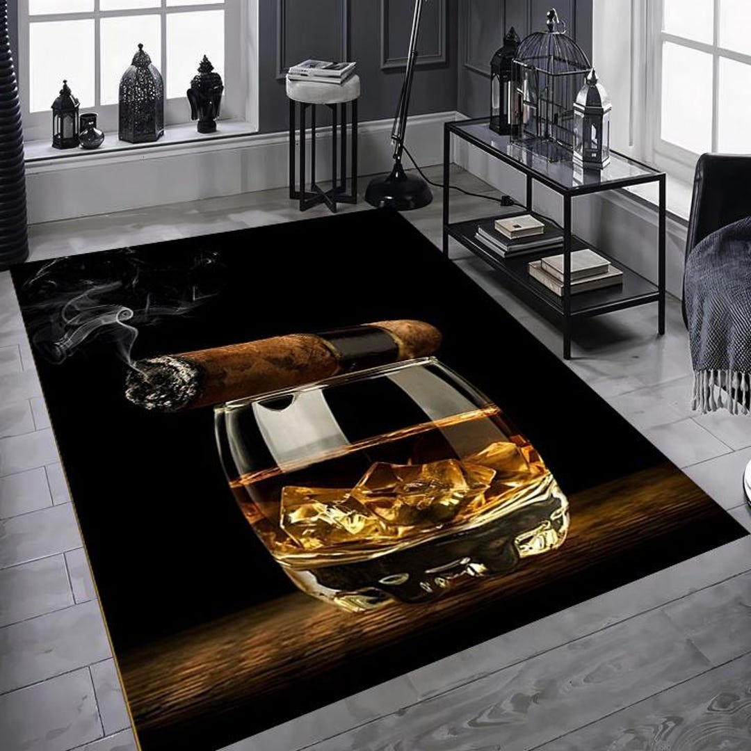 Whiskey Rug, Bar Rug ,cigar Rugs, Modern Rug, Chenille Rug, Saloon Rug ...