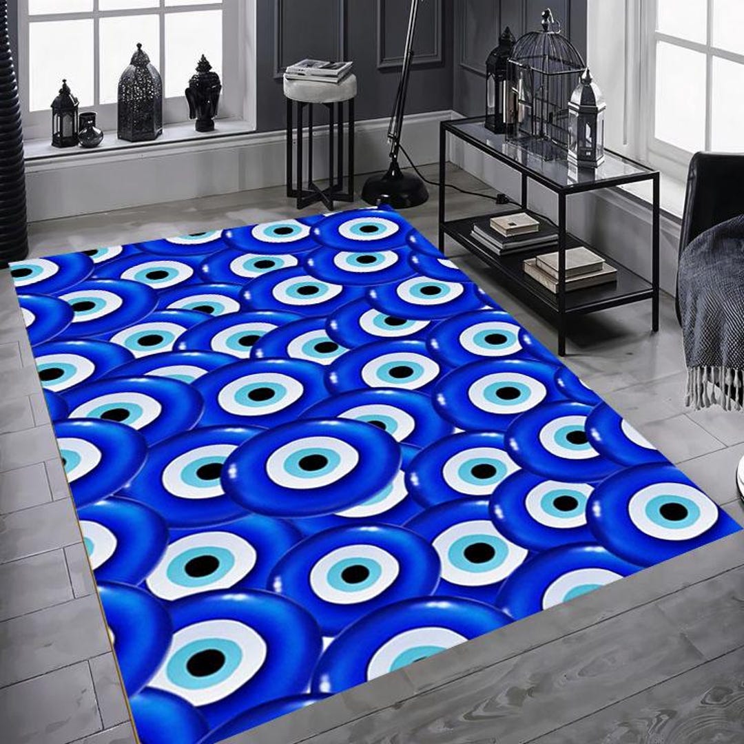 Evil Eye Bead Rug,special Rug,livingroom Rug, Bedroom Rug, Washable Rug ...