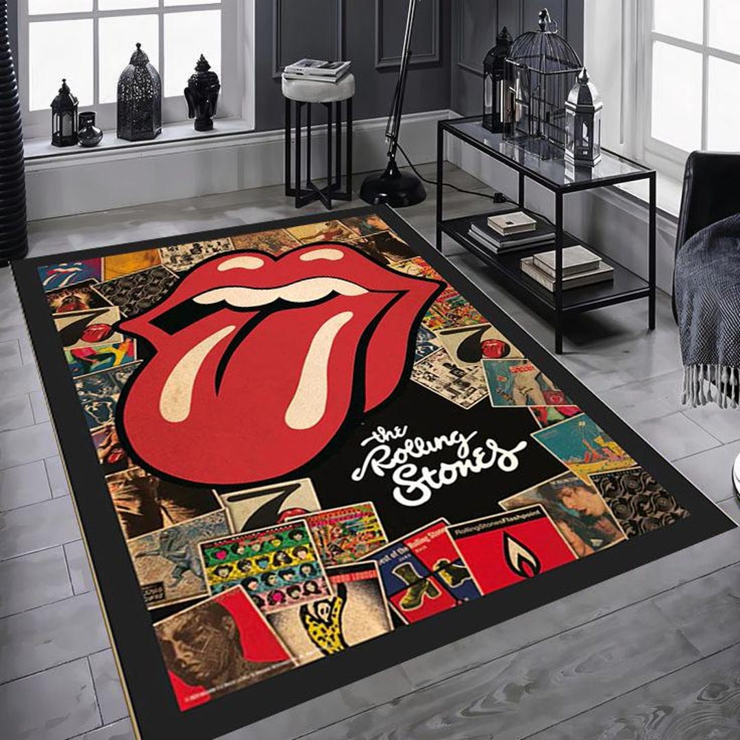The Rolling Stones Rug, Pasadena Rug, Poster Rug, Fun Rug, Custom Rug ...