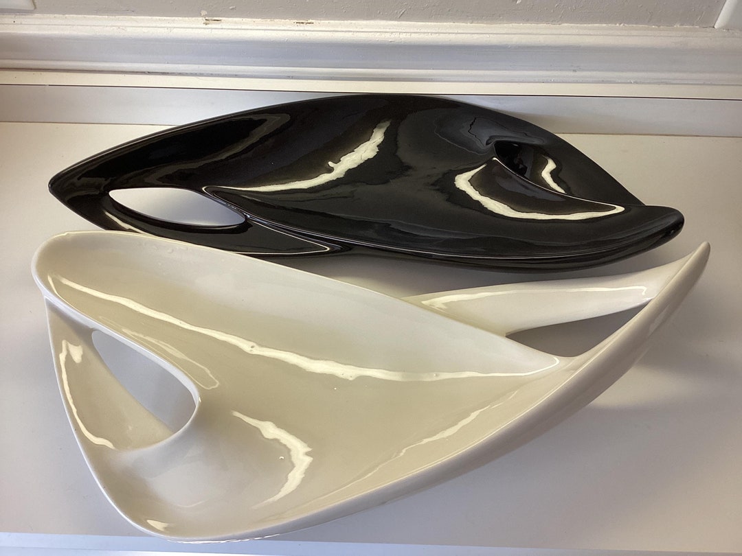 Mcm…..1960’s Boomerang Table Centerpiece. Two Pieces… Yin / Yang Large ...