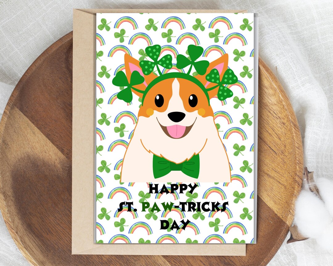 St Patrick Day Card, Paddys Day, Funny Patricks Day Card, Printable ...