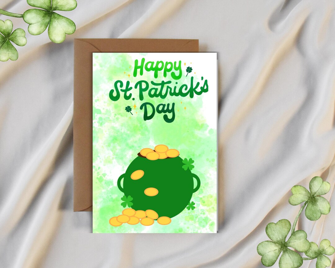 Happy St. Patrick's Day Printable Card, Saint Patrick's Cards, Funny St ...