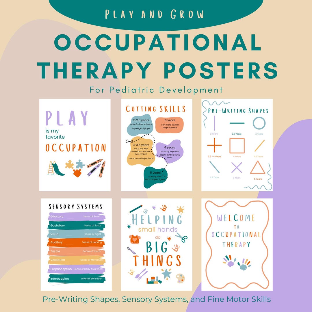 Occupational Therapy Posters - Pediatrics - Etsy