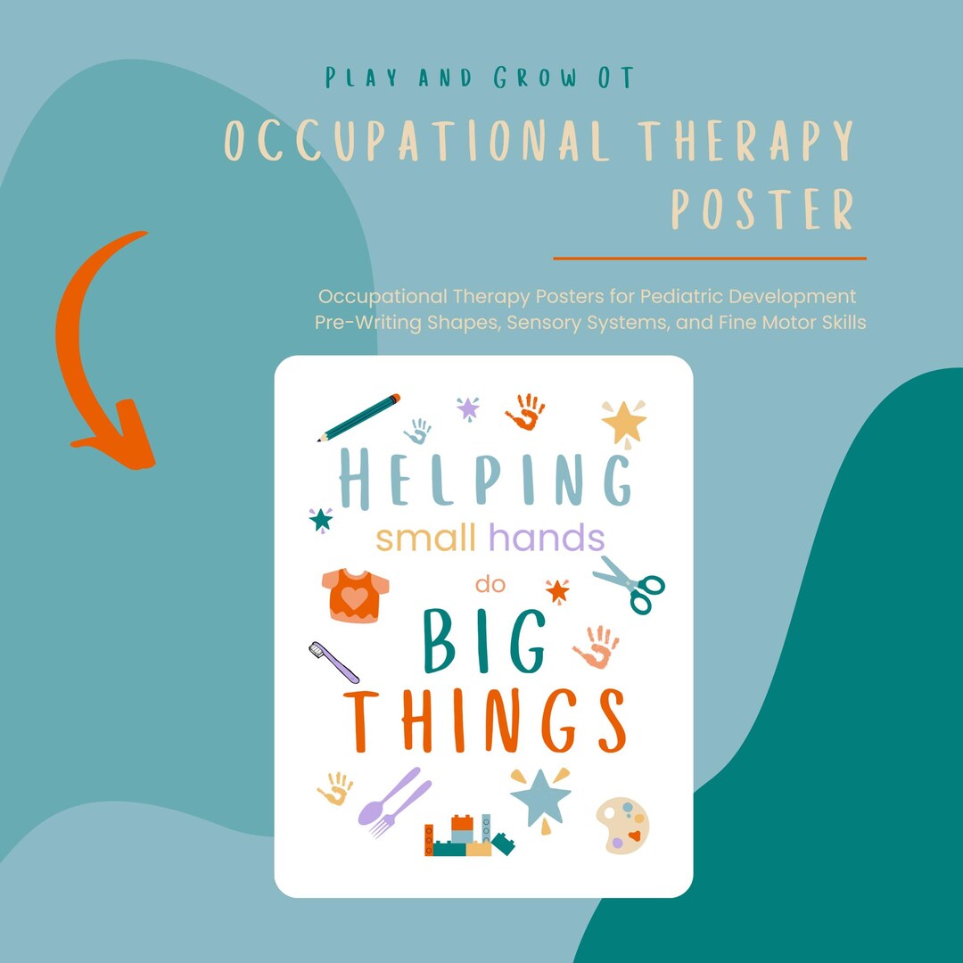 Helping Small Hands Do Big Things Poster - OT Printable Inspiration - Etsy
