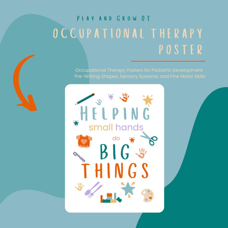 Helping Small Hands Do Big Things Poster - OT Printable Inspiration - Etsy