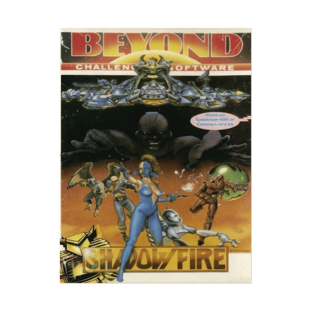 Shadow Fire C64 Game Box Art Poster, Retro Video Game Decor, Gamer Gift ...