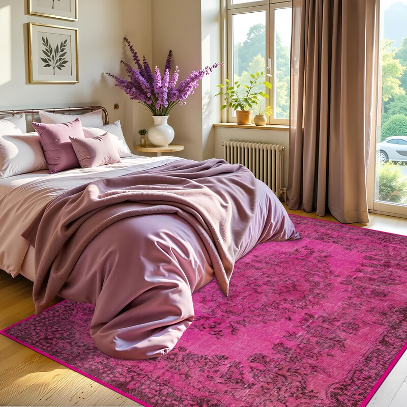 Pink Rug - Etsy