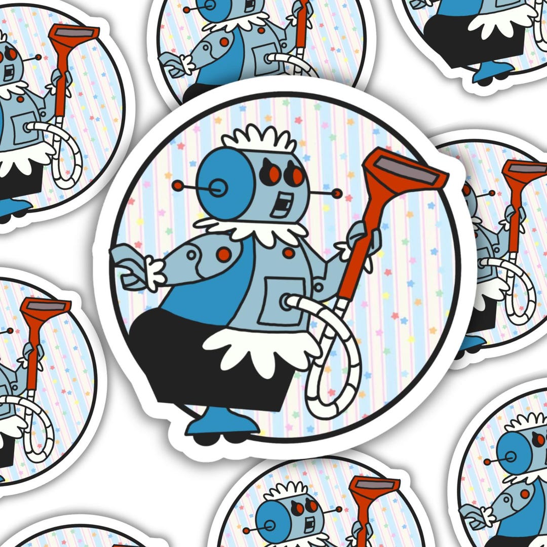 Rosie | Robot, Sticker, Vinyl, the Jetsons, Cartoon, Maid, Cleaning ...
