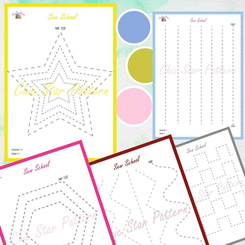 Pintable Sewing Practice Worksheets | Learn to Sew Pratice Sheets ...