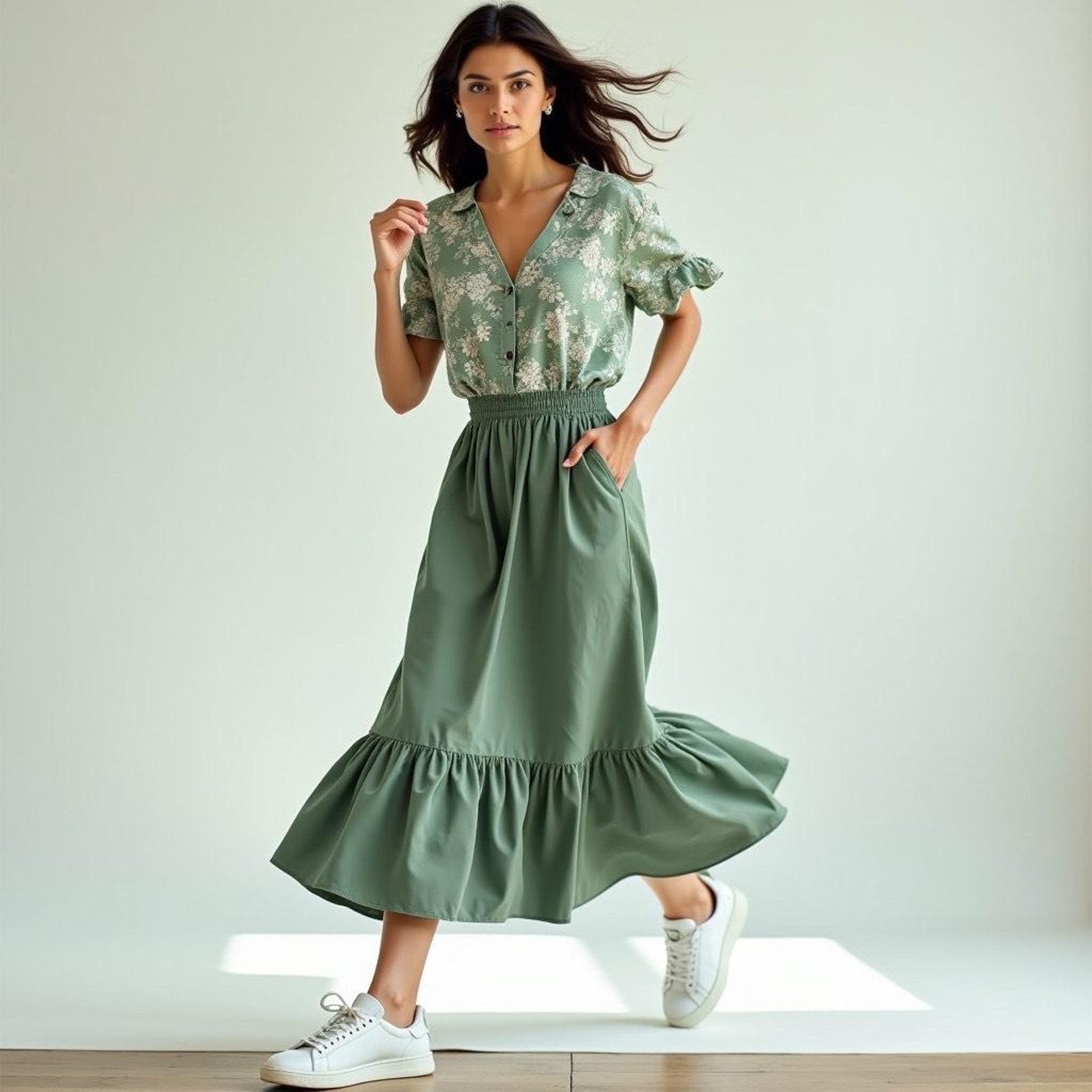 Long Skirt Sewing Pattern - Easy Level PDF Pattern for Women, Sizes US ...