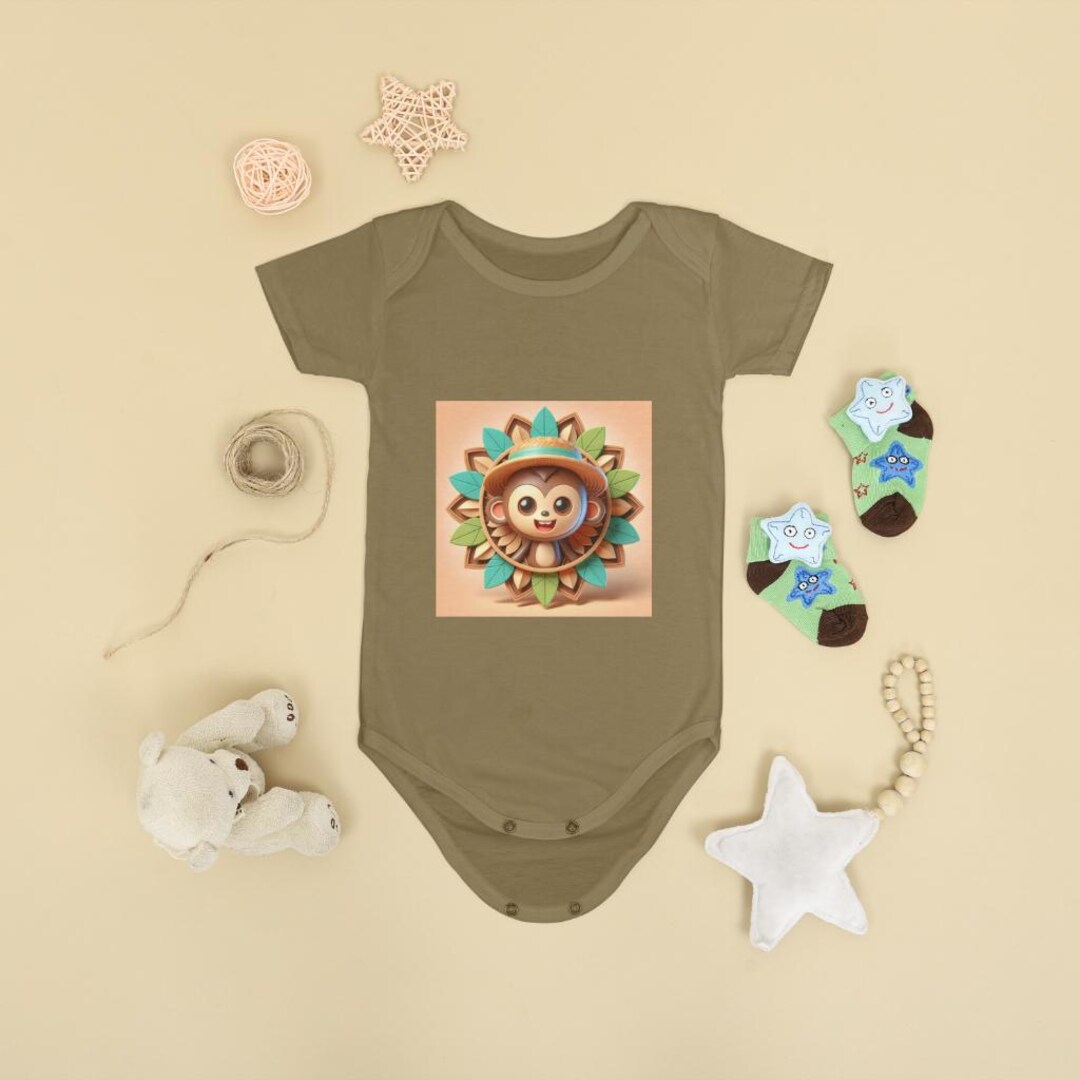 Digital Design Babymonkey, Baby Monkey, T-shirt Design, Baby Bodysuit ...