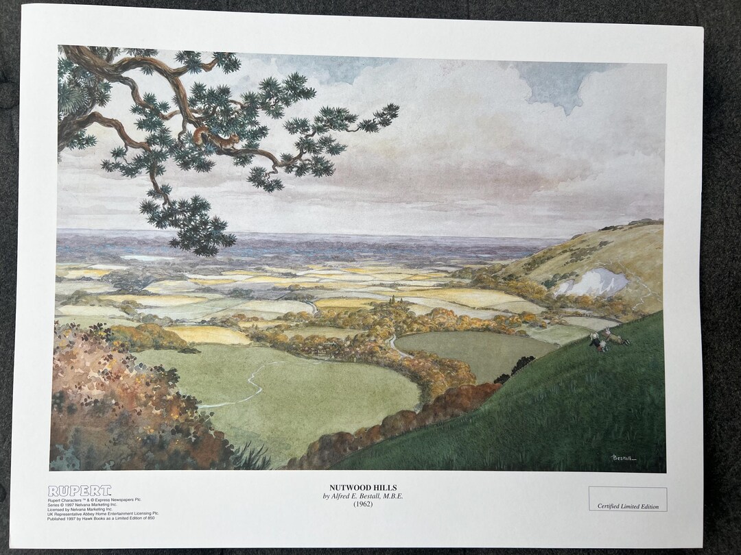 Vintage Rupert Bear Limited Edition Print by Alfred Bestall - Nutwood ...