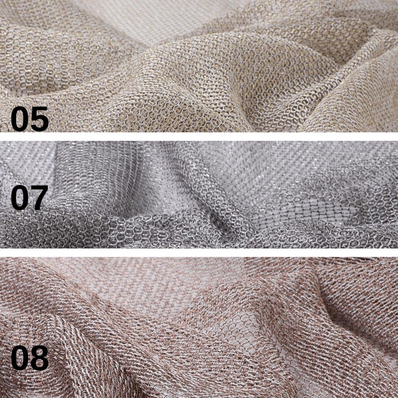 Modern Mesh Sheer Curtain – Lightweight Net Drapes, Grommet or Rod ...