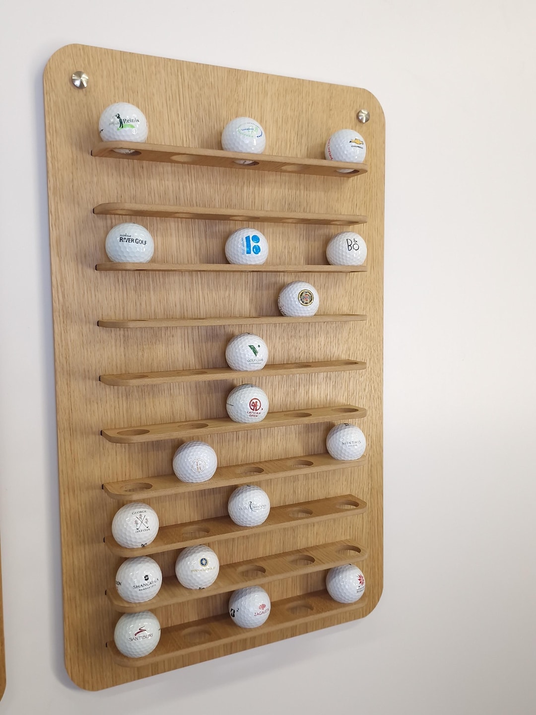 Deluxe Golf Ball Display | Golf Ball Display Rack | Man Cave Organizer ...