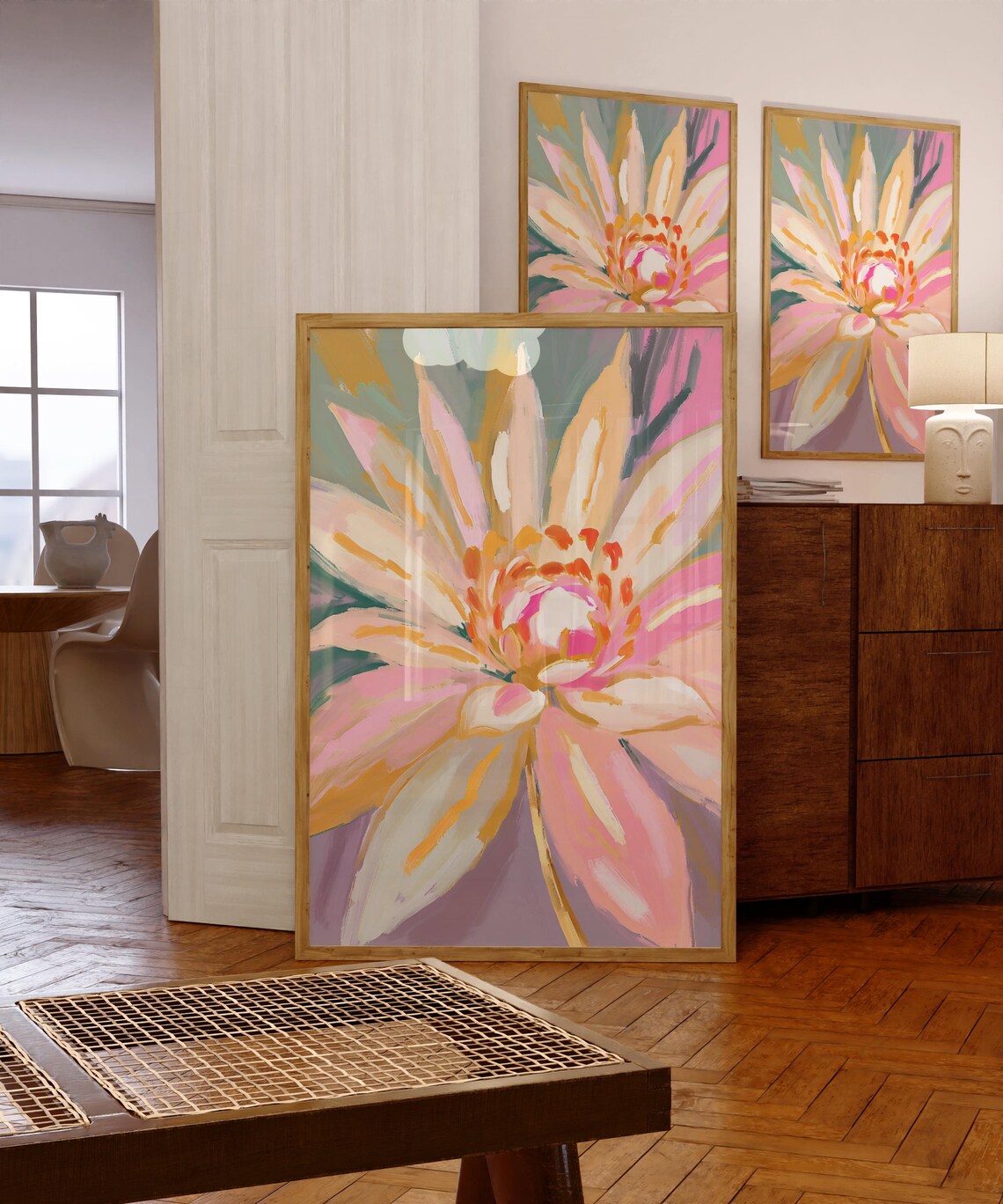 Abstract Art, Flower, Light Color, Digital Wall Art, Minimalist, Decor ...