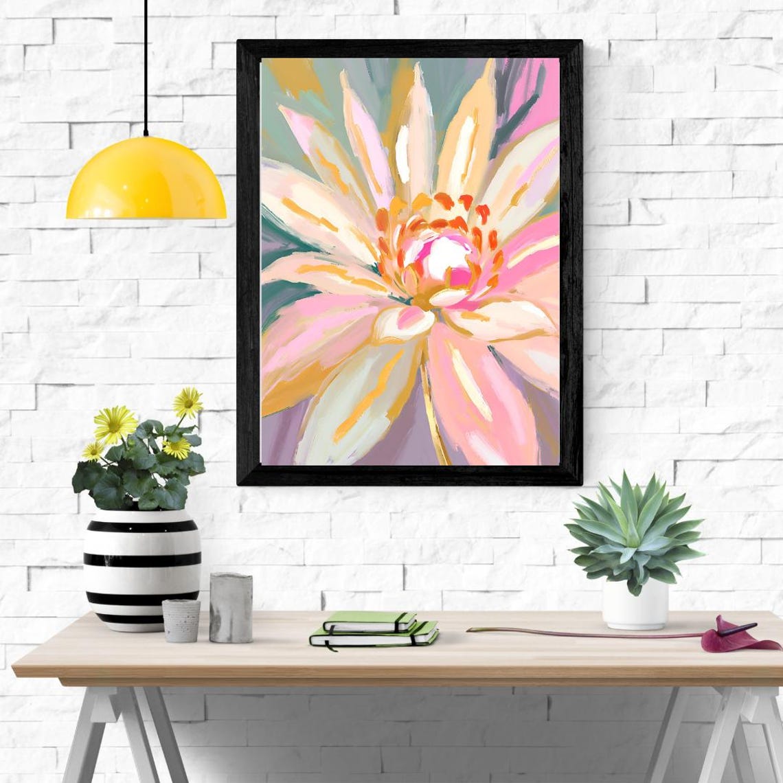 Abstract Art, Flower, Light Color, Digital Wall Art, Minimalist, Decor ...