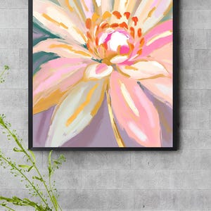 Abstract Art, Flower, Light Color, Digital Wall Art, Minimalist, Decor ...