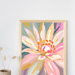 Abstract Art, Flower, Light Color, Digital Wall Art, Minimalist, Decor ...