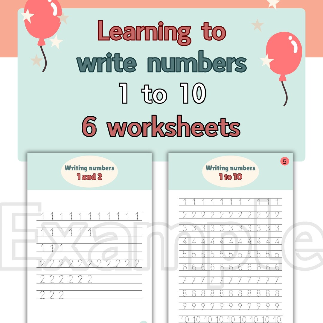 Printable Number Tracing Worksheet, Single Digits Writing 1 to 10 ...