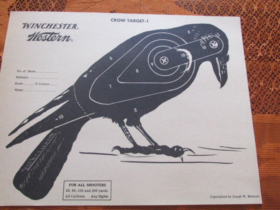 Winchester Western Hunting Paper Crow Target - Etsy
