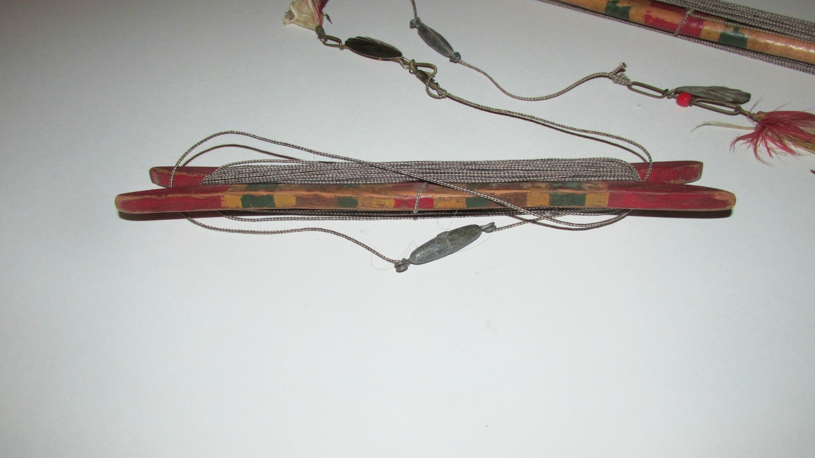 Folk Art , Vintage Fishing Hand Spool Jigging Stick - 8" - Etsy